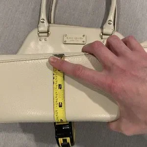 kate spade | Bags | White Leather Kate Spade Satchel Purse Handbag ...